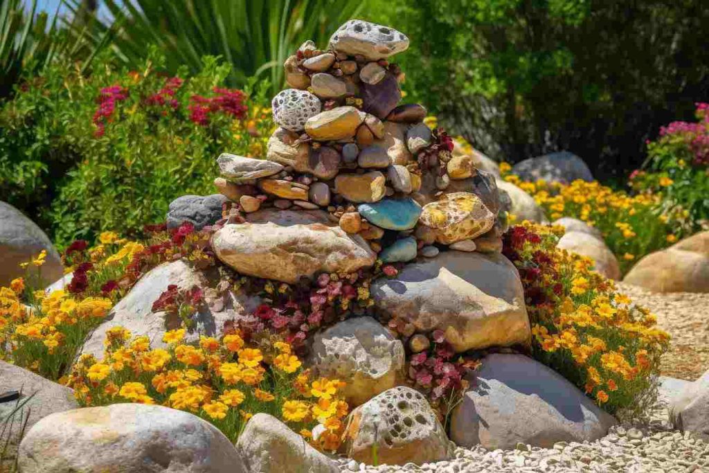 10 Easy and Affordable Flower Bed Ideas with River Rock to Create the ...