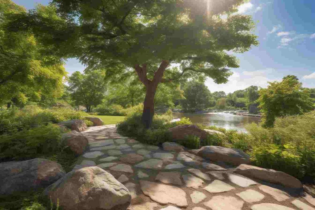 10 Easy and Affordable Flower Bed Ideas with River Rock to Create the ...