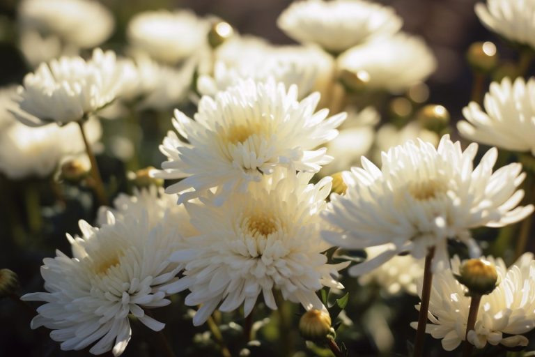 White Mums Flower Meaning, Symbolism & Spiritual Significance - Foliage ...