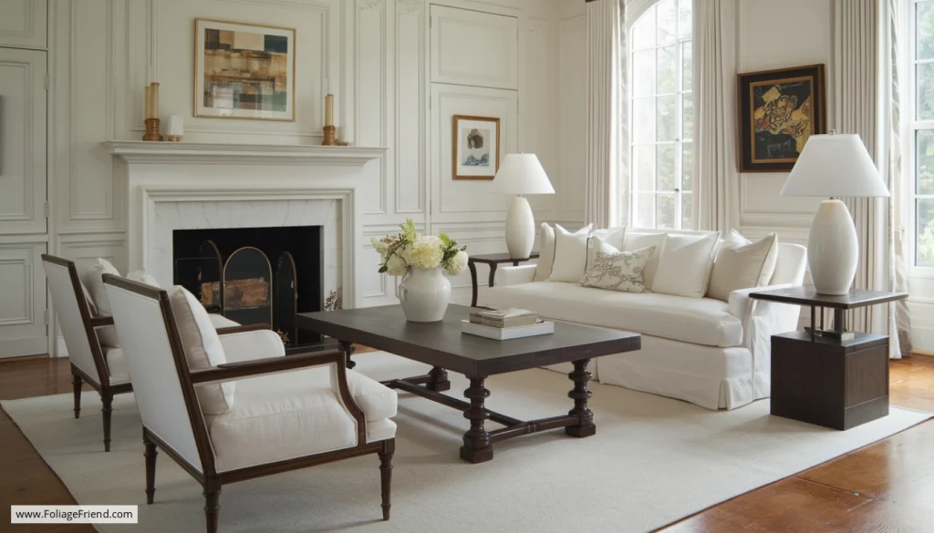 25 Elegant White Colonial Living Room Ideas for Timeless Charm - Foliage Friend - Learn About ...
