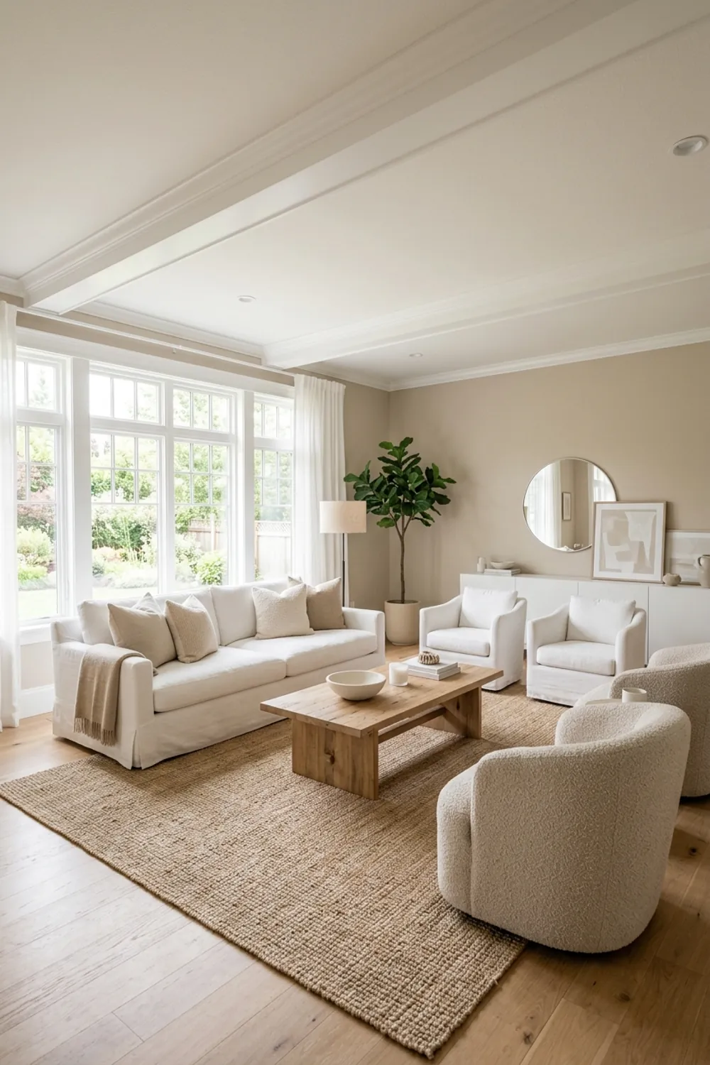 Beige Coastal Living Room Ideas - Foliage Friend - Learn About ...